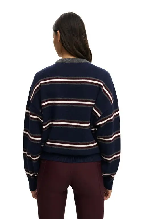 Cotton:on Active Slouchy Knit Sweater - Prep Sport Navy Stripe