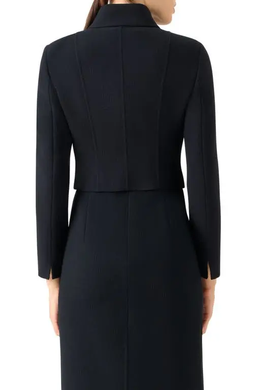Akris Hevan Double-breasted Wool Crepe Jacket