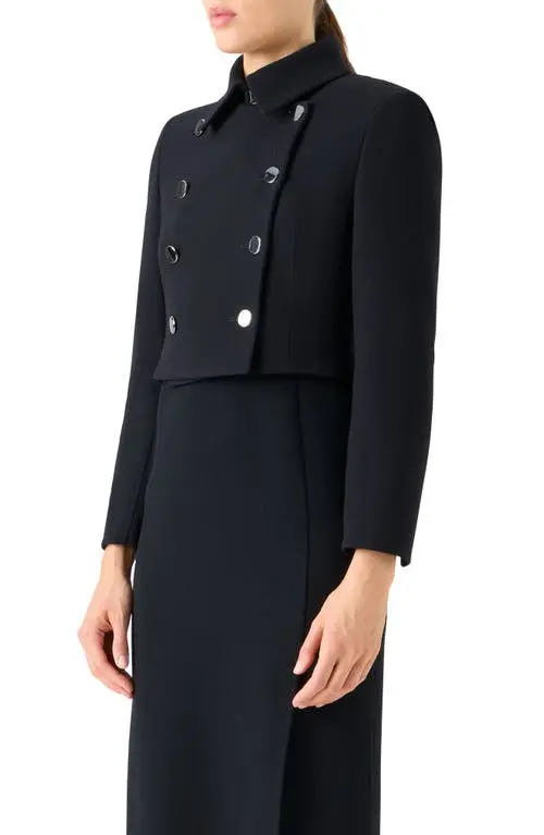 Akris Hevan Double-breasted Wool Crepe Jacket