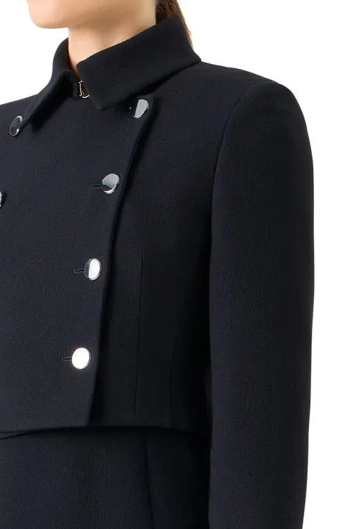 Akris Hevan Double-breasted Wool Crepe Jacket