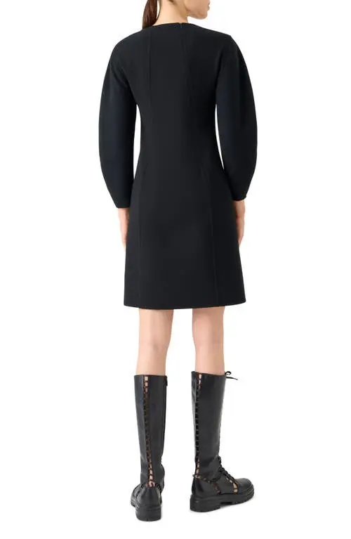 Akris Long Sleeve Wool Blend Sheath Dress