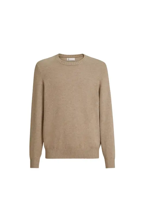 Brunello Cucinelli Cashmere Crew-neck Sweater - Light Brown