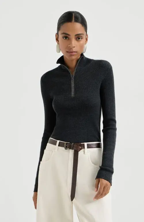Brunello Cucinelli Virgin Wool And Cashmere Sweater - Anthracite