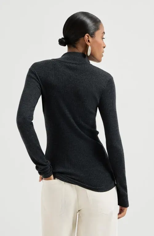 Brunello Cucinelli Virgin Wool And Cashmere Sweater - Anthracite