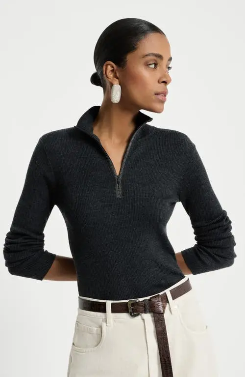 Brunello Cucinelli Virgin Wool And Cashmere Sweater - Anthracite