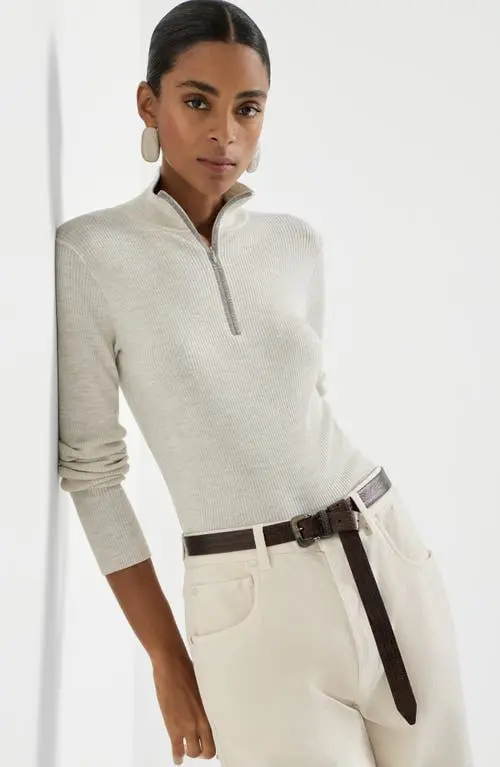 Brunello Cucinelli Virgin Wool And Cashmere Sweater - Pearl