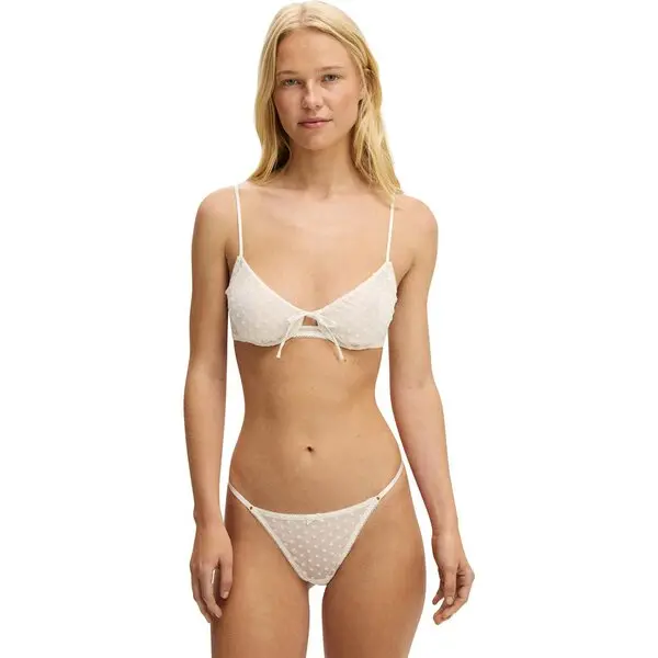 Cotton:on Olivia Mesh Underwire Bra - Coconut Milk