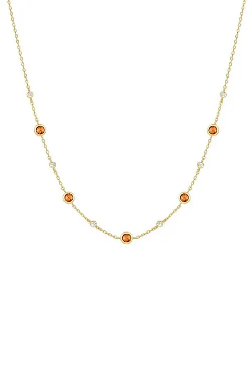 ANIA HAIE Lab Grown Nano & Cubic Zirconia Station Necklace - Shiny Gold