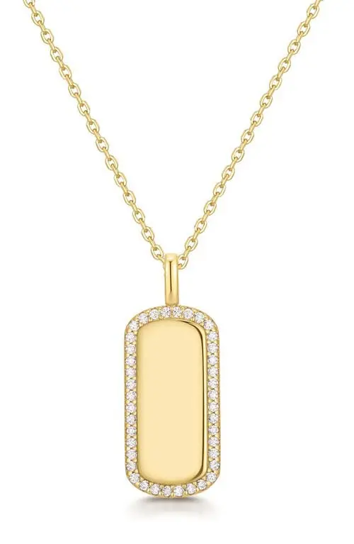 ANIA HAIE Sparkling Tag Pendant Necklace - Shiny Gold