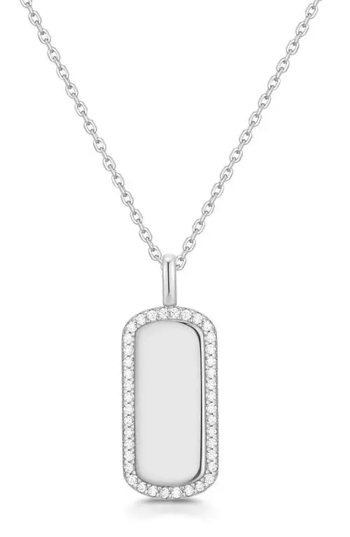 ANIA HAIE Sparkling Tag Pendant Necklace - Silver