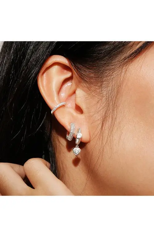ANIA HAIE Pavé Shield Huggie Hoop Earrings