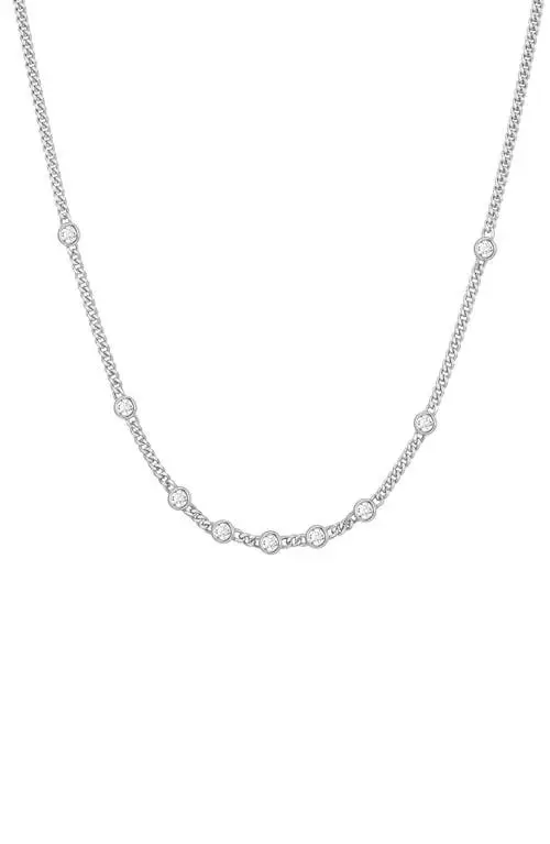 ANIA HAIE Bezel Cubic Zirconia Station Necklace - Silver