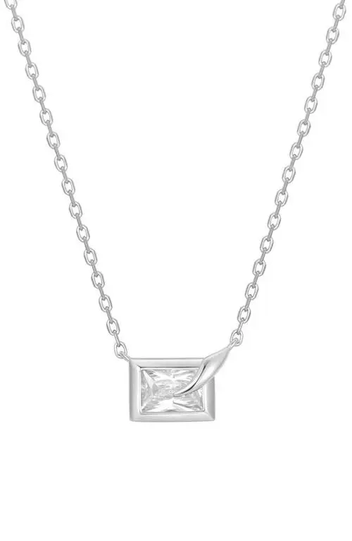 ANIA HAIE Bezel Cubic Zirconia Pendant Necklace - Silver
