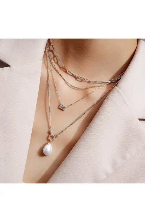 ANIA HAIE Bezel Cubic Zirconia Pendant Necklace - Silver