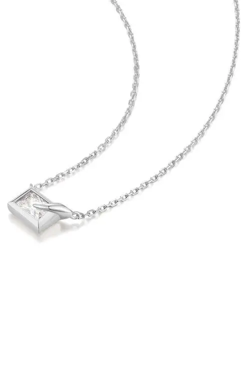 ANIA HAIE Bezel Cubic Zirconia Pendant Necklace - Silver