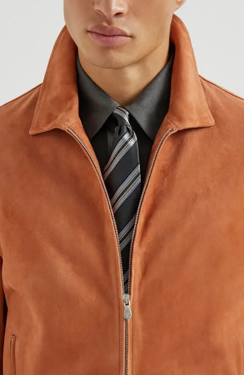 Brunello Cucinelli Textured Stripe Neck Tie - Anthracite