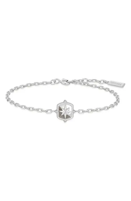 ANIA HAIE Colorblock Mother Of Pearl Charm Bracelet - Silver