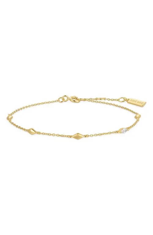 ANIA HAIE Rhombus Station Bracelet - Shiny Gold