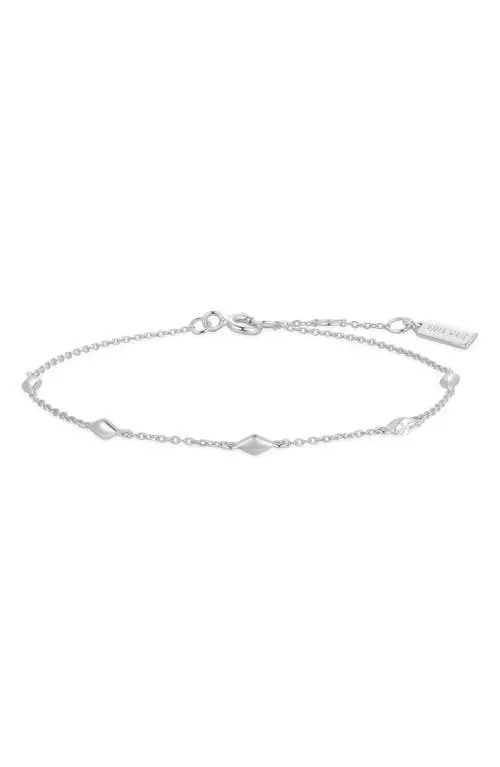 ANIA HAIE Rhombus Station Bracelet - Silver