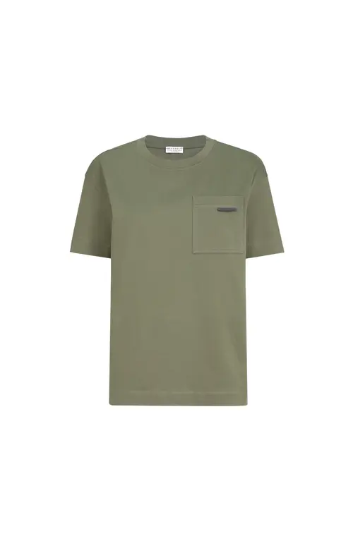 Brunello Cucinelli Cotton Jersey T-shirt - Olive