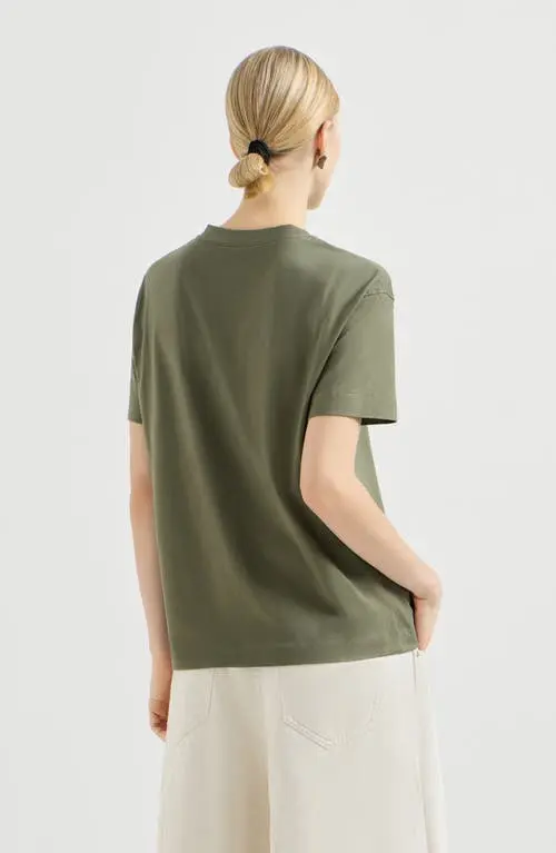 Brunello Cucinelli Cotton Jersey T-shirt - Olive