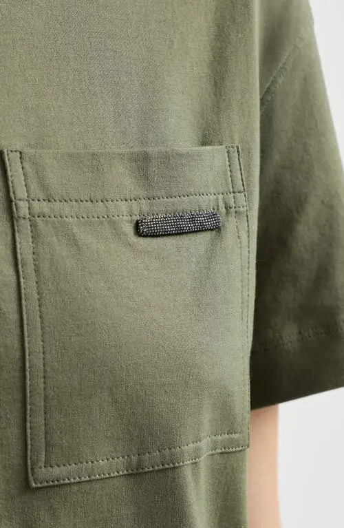 Brunello Cucinelli Cotton Jersey T-shirt - Olive