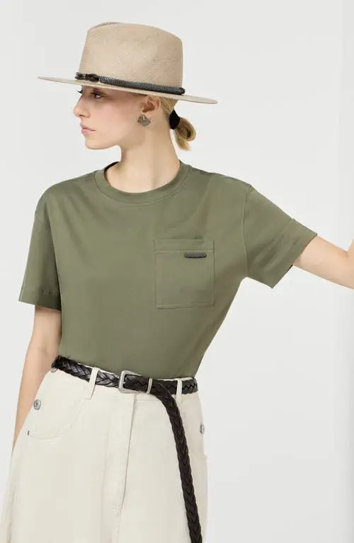 Brunello Cucinelli Cotton Jersey T-shirt - Olive