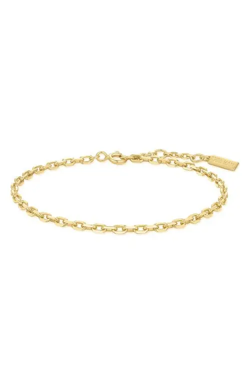 ANIA HAIE Bezel Cubic Zirconia Chain Bracelet - Shiny Gold