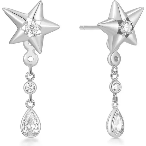 ANIA HAIE Sparkling Star Jacket Drop Earrings - Silver
