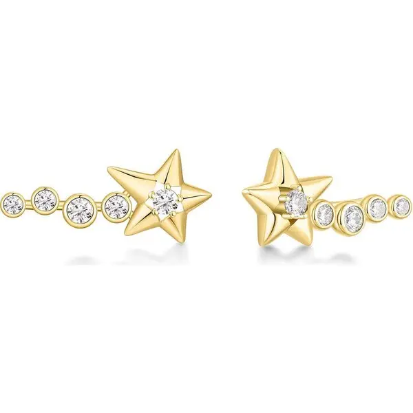 ANIA HAIE Cubic Zirconia Shooting Star Ear Crawlers - Shiny Gold