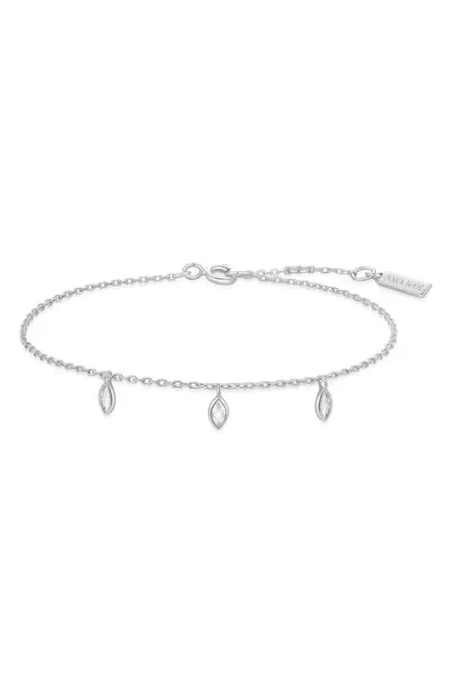 ANIA HAIE Sparkling Triple Station Bracelet - Silver
