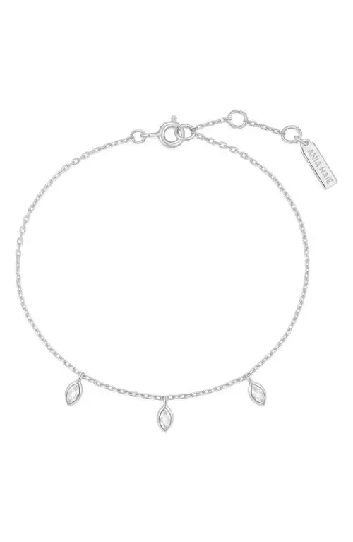 ANIA HAIE Sparkling Triple Station Bracelet - Silver