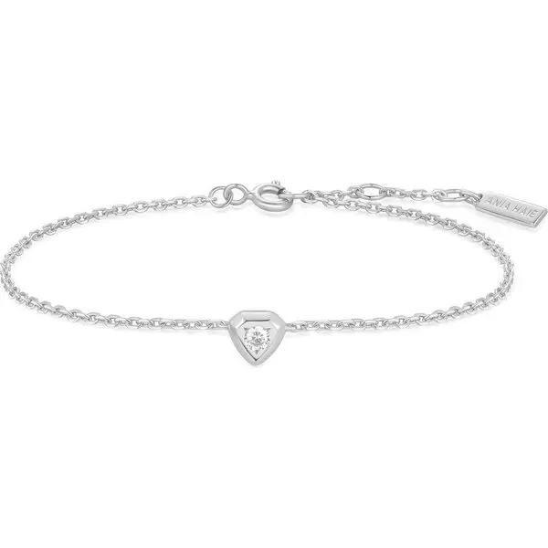 ANIA HAIE Tiny Shield Charm Chain Bracelet - Silver