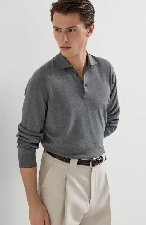 Brunello Cucinelli Polo-style Sweater - Dark Grey