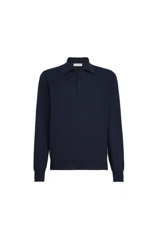 Brunello Cucinelli Polo-style Sweater - Navy Blue
