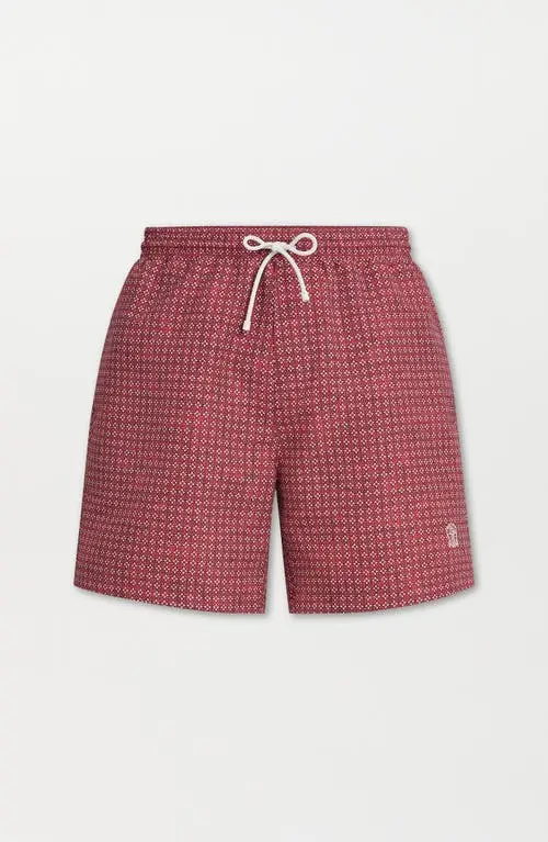 Brunello Cucinelli Nylon Swim Shorts - Cherry