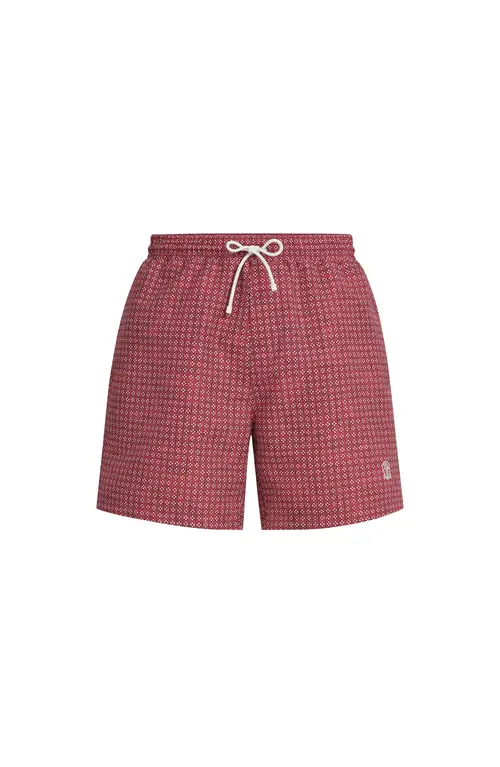 Brunello Cucinelli Nylon Swim Shorts - Cherry