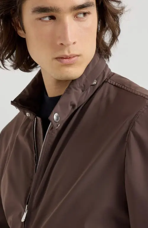 Brunello Cucinelli Nylon Zip-up Jacket - Hazelnut
