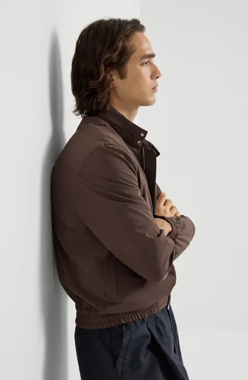 Brunello Cucinelli Nylon Zip-up Jacket - Hazelnut