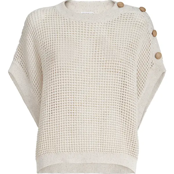 Brunello Cucinelli Cotton Net Knit Sweater