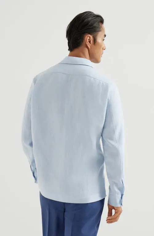 Brunello Cucinelli Shirt With Crête Details - Azure