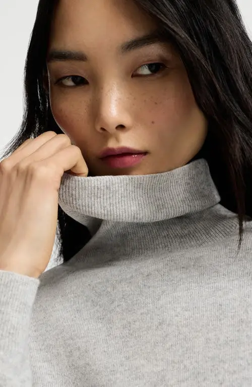 Brunello Cucinelli Cashmere High Neck Sweater With Monili Detail - Pebble