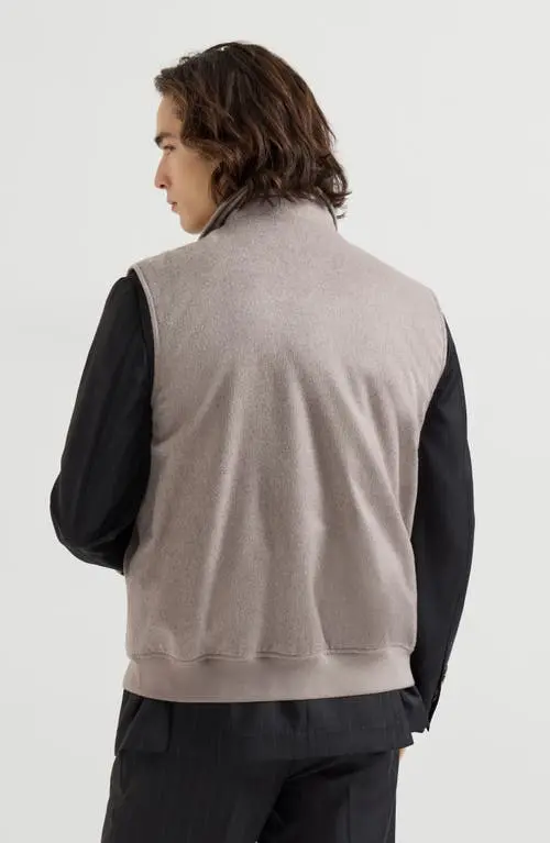 Brunello Cucinelli Cashmere Flannel Vest - Brown