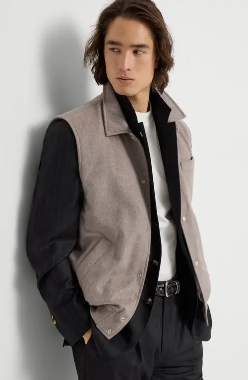 Brunello Cucinelli Cashmere Flannel Vest - Brown