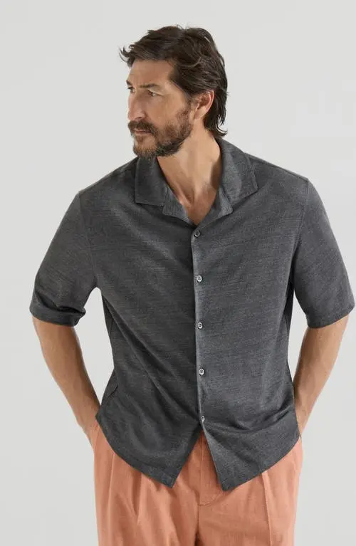 Brunello Cucinelli Jersey Shirt - Medium Grey