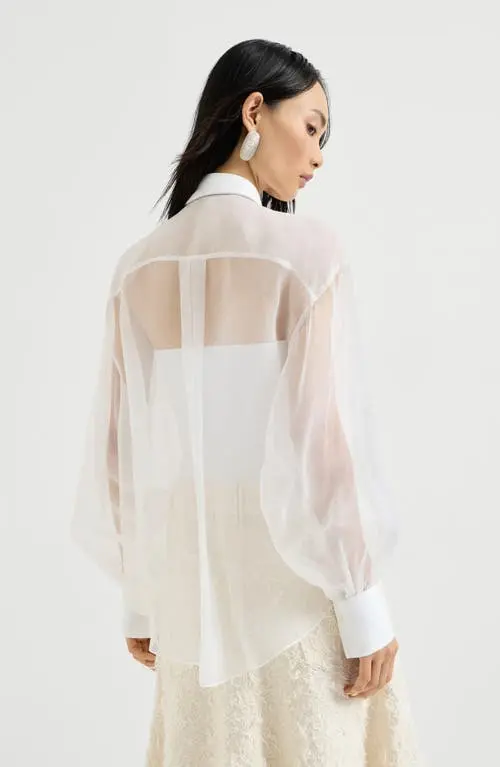Brunello Cucinelli Crispy Silk Shirt - White