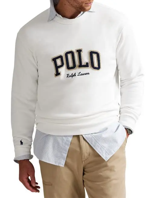 Polo Ralph Lauren Big & Tall Logo Fleece Sweatshirt - White