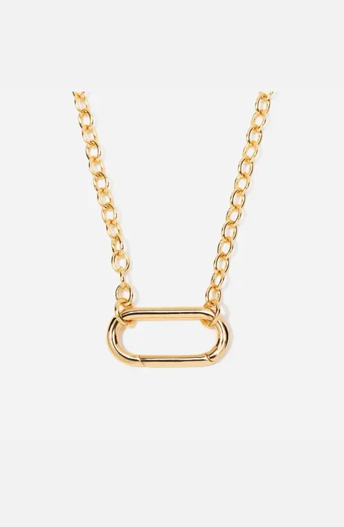 LITTLE SKY STONE Oval Link Connector Necklace - Gold