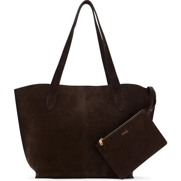 Mango Suede Shopper Bag