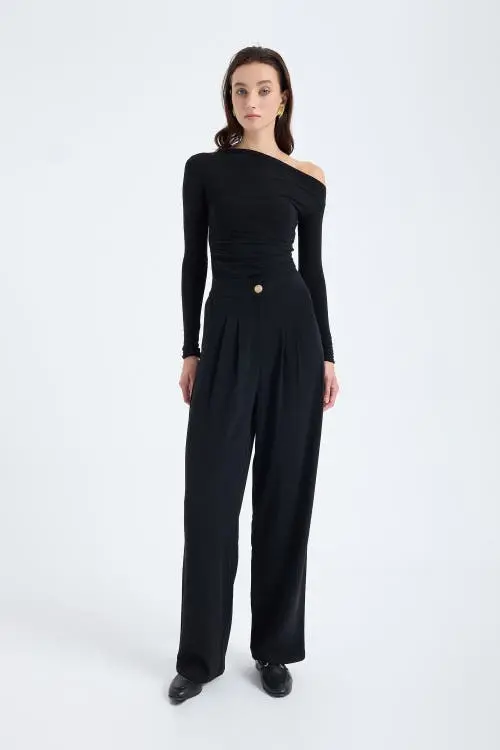MONLICIA Elara High-waist Pleated Wide Leg Pants